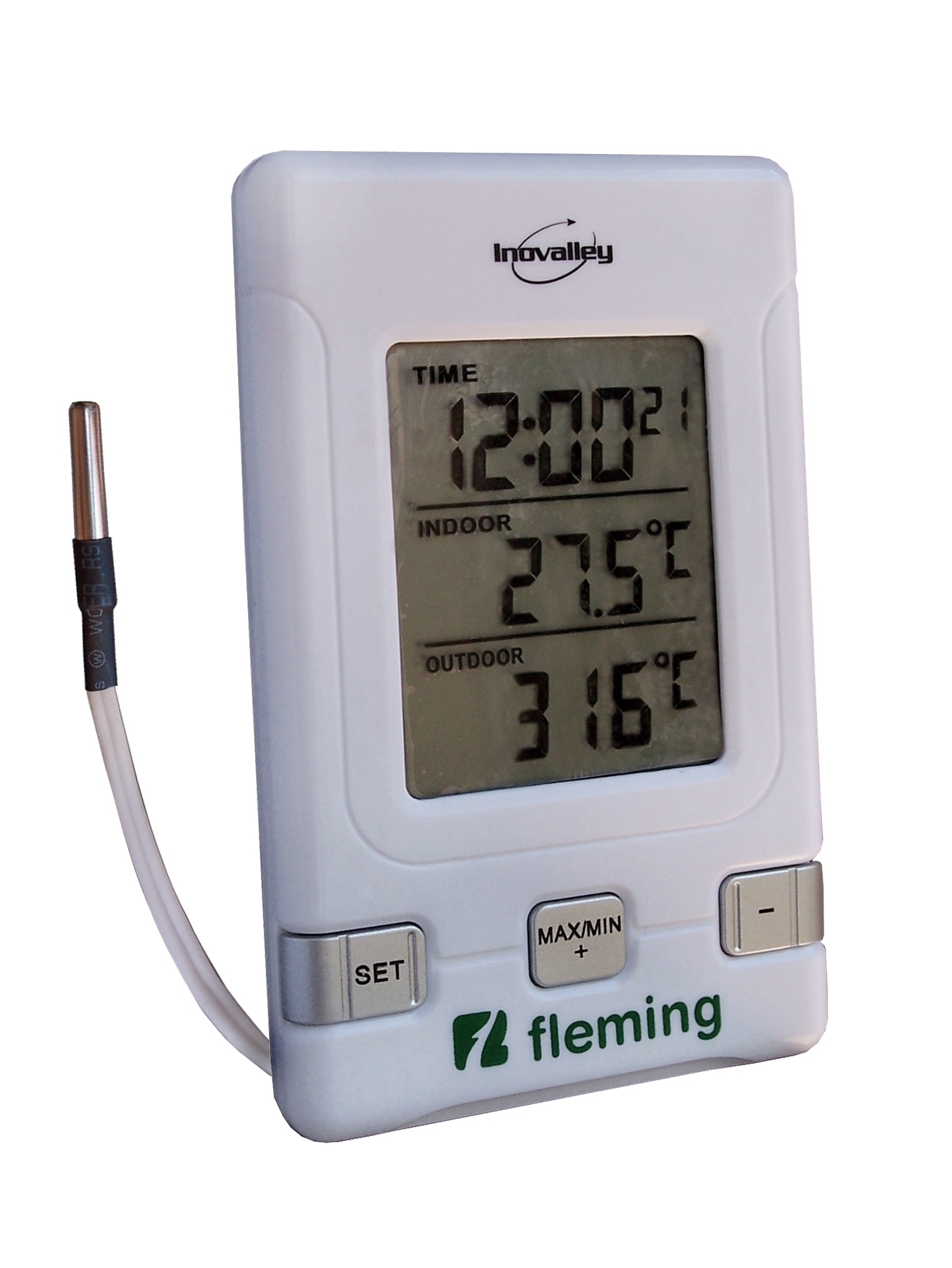 TERMÓMETRO ATMOSFÉRICO DIGITAL DOBLE PANTALLA MAX-MIN 585 - Alssa Medical