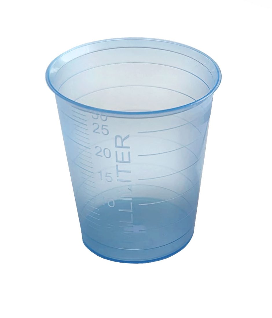 Vasito de Medicación con Tapa 30ml (Pack 80uds) - Alssa Medical